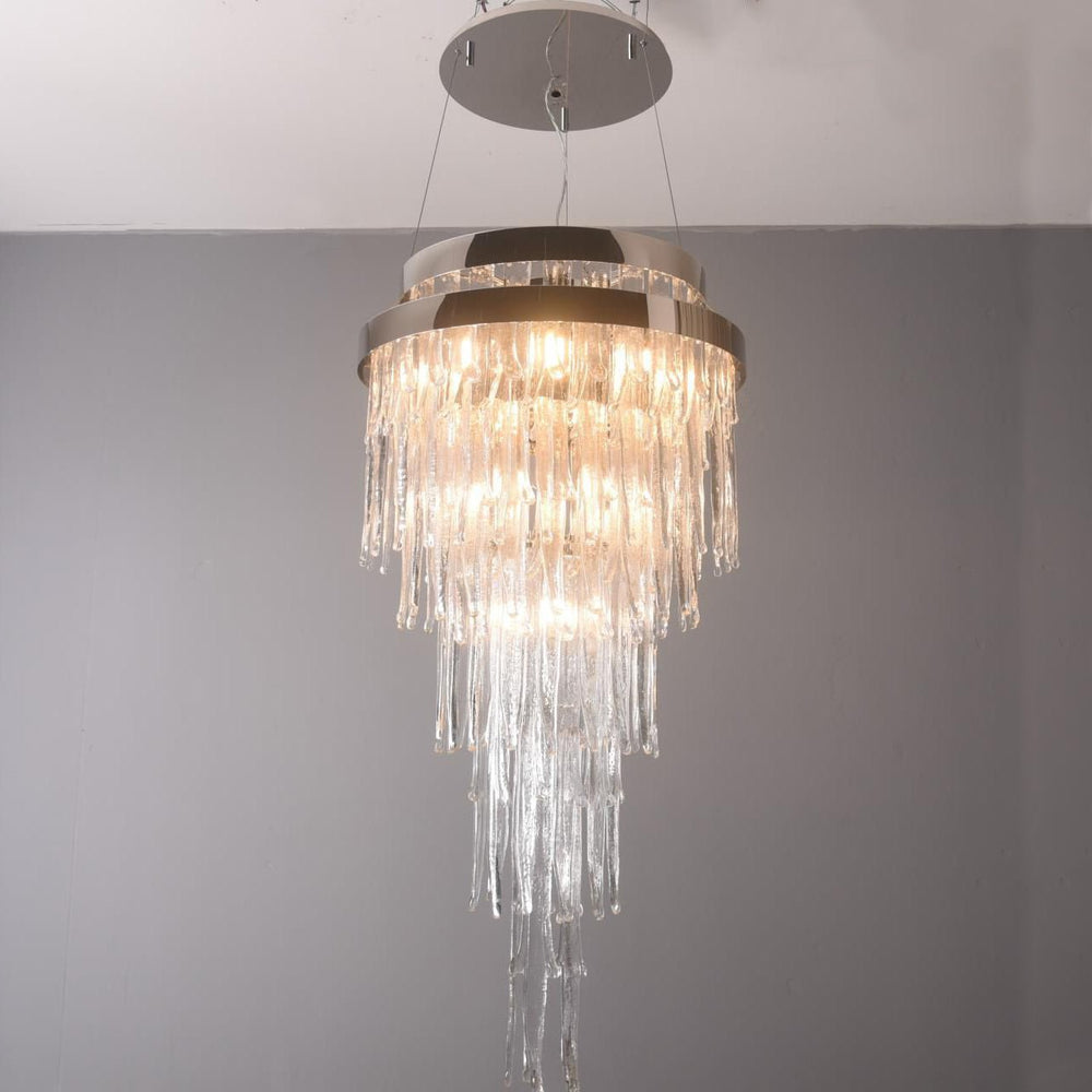 Laval Round Waterfall Tubular Foyer Chandelier