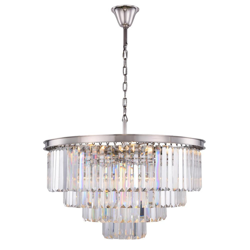 Odeon Crystal Fringe Round Chandelier Collection