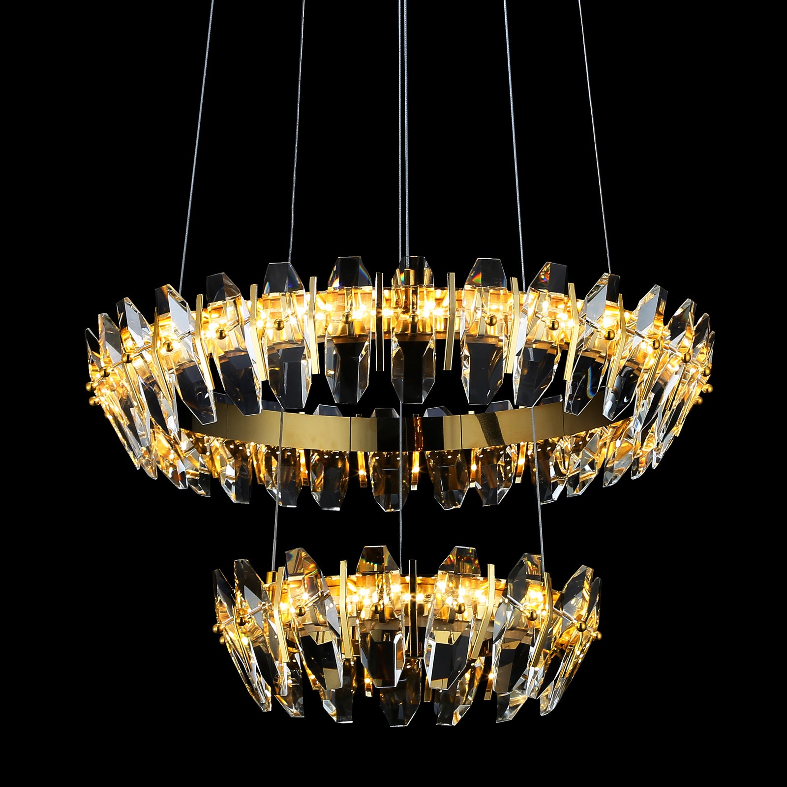 Sol Crystal Ring LED Chandelier