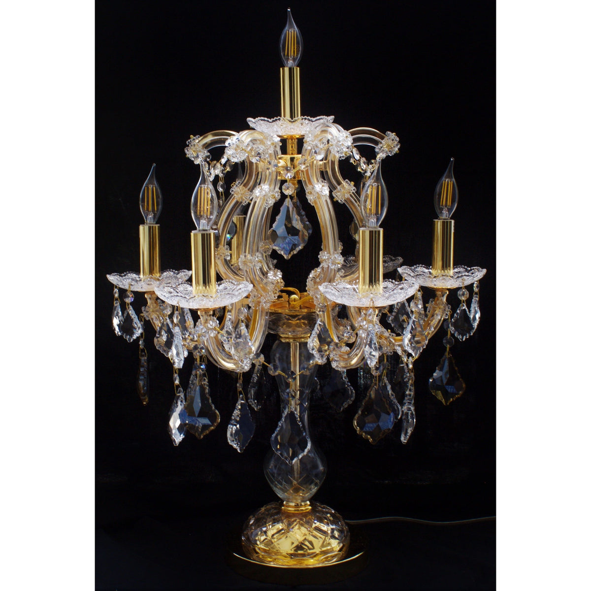 Maria Theresa 7 Light Crystal Table Lamp