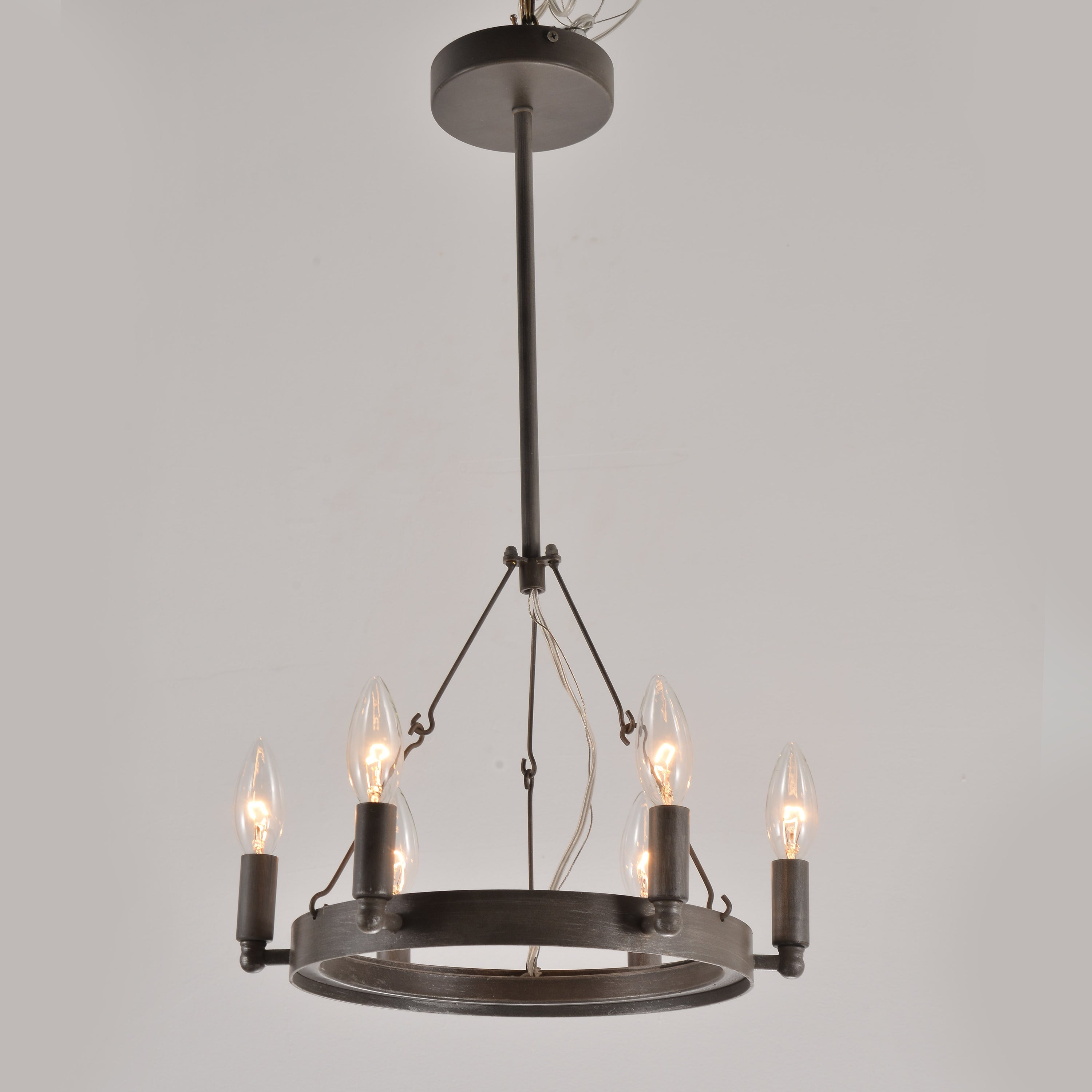 Mini 13"W Wheel Barrel Round Pendant Light