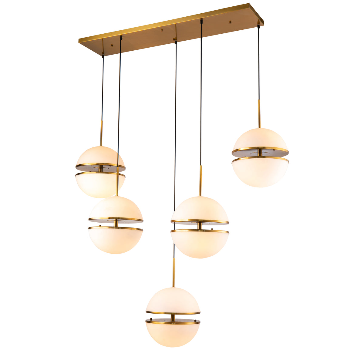 Half-Sphere Glass Globe Pendant Chandelier