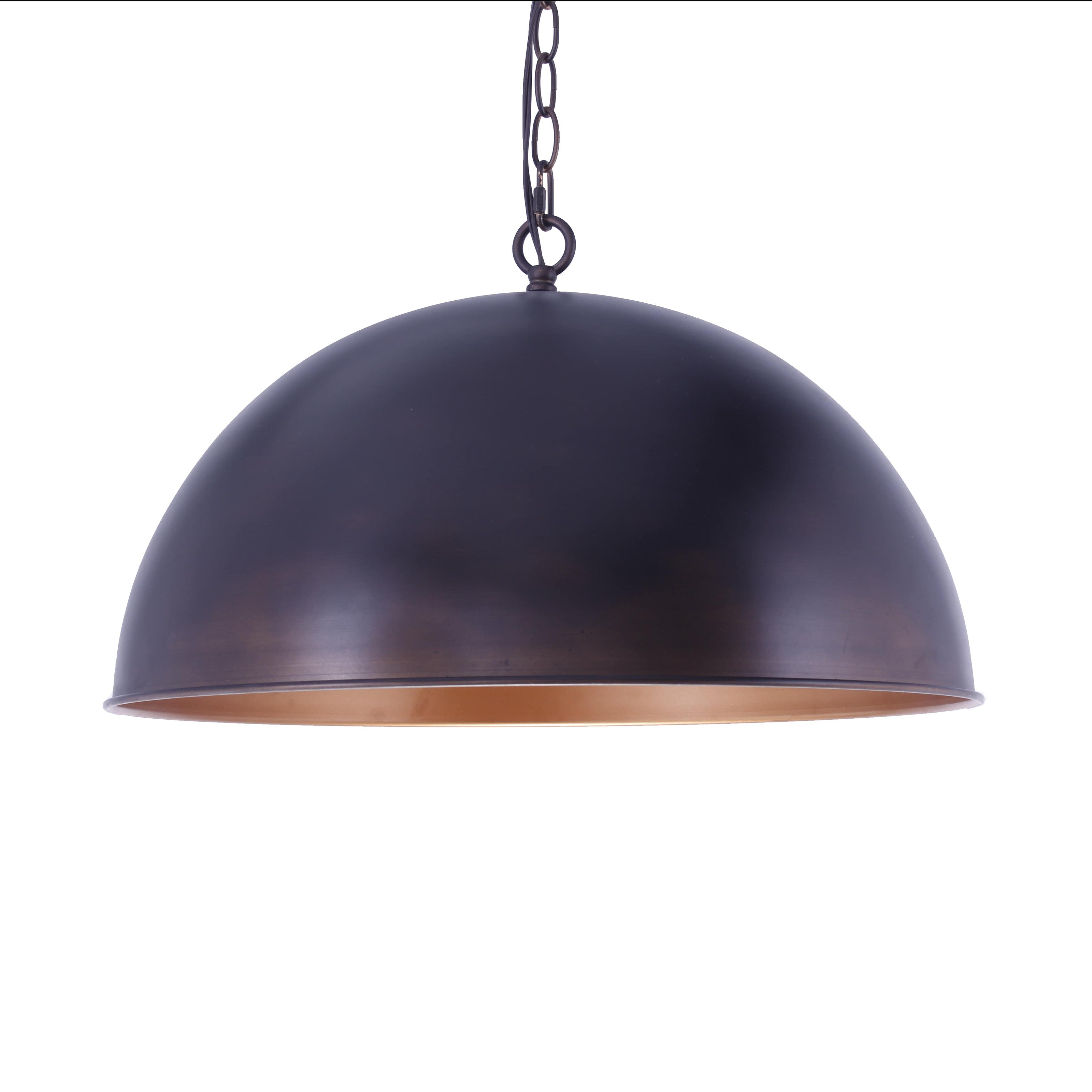 Metal Half-Dome Pendant Light