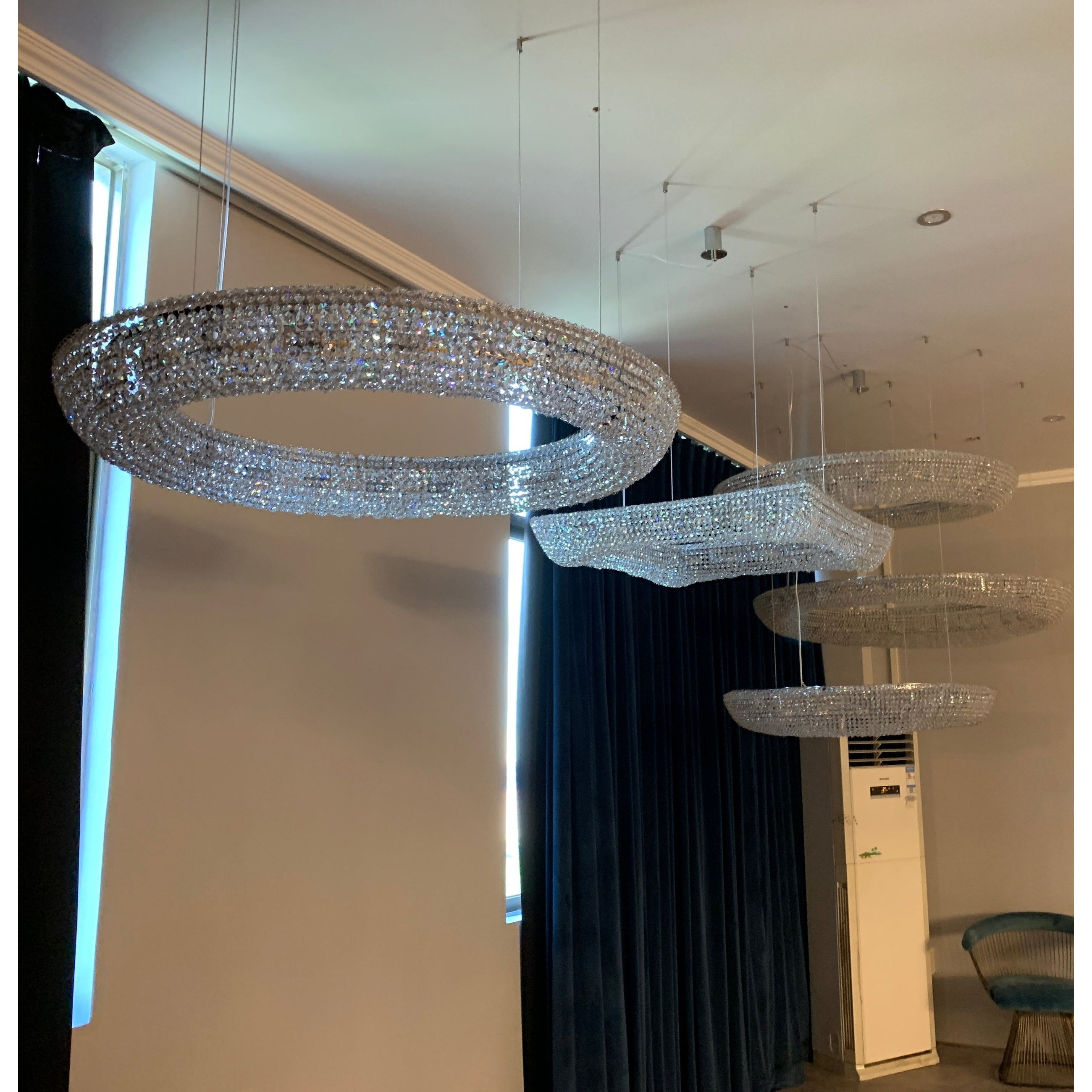Lucid Halo Round Crystal Ring Chandelier