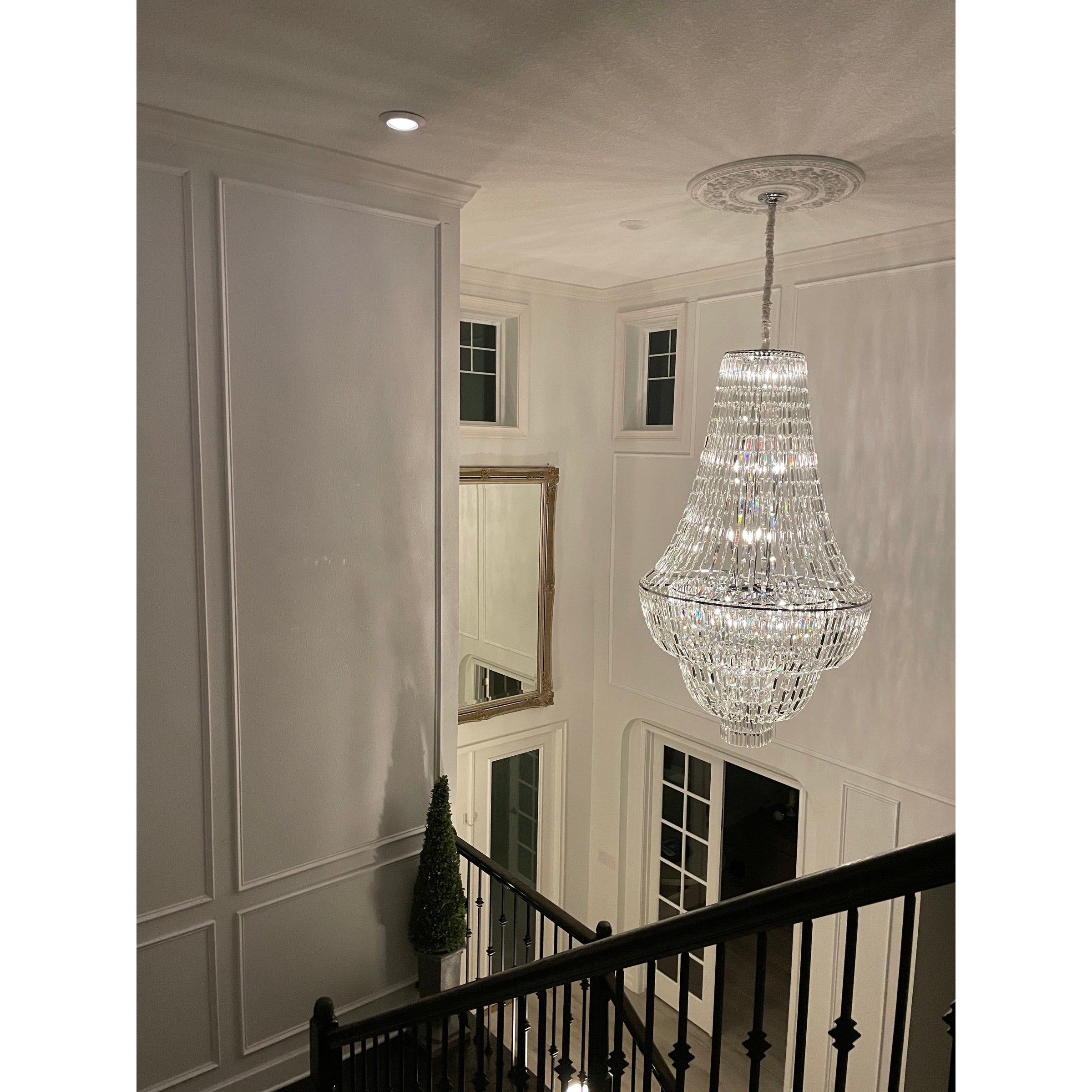 Andreas Empire Crystal Prysm Chandelier