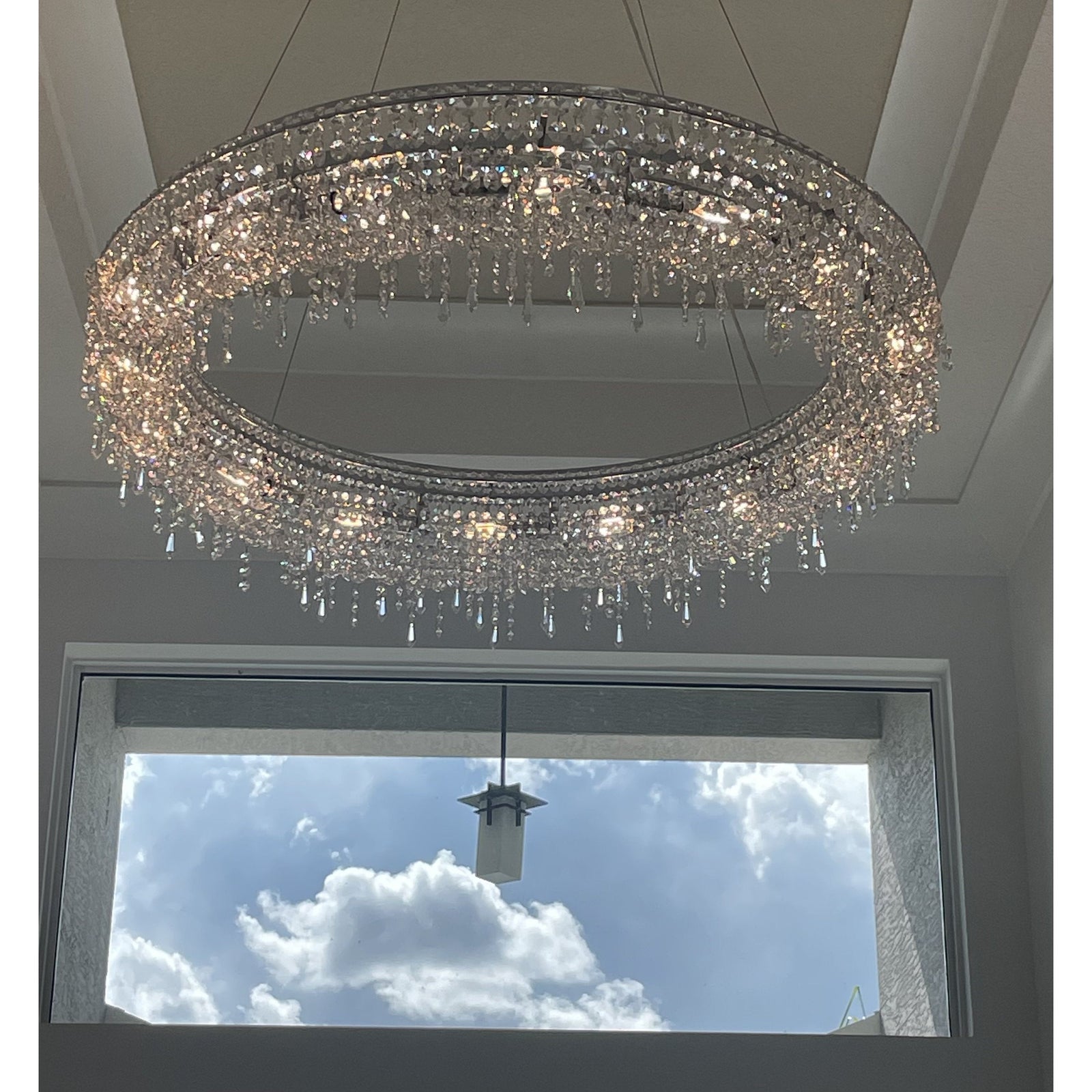 Lucid Halo Round Crystal Ring Chandelier