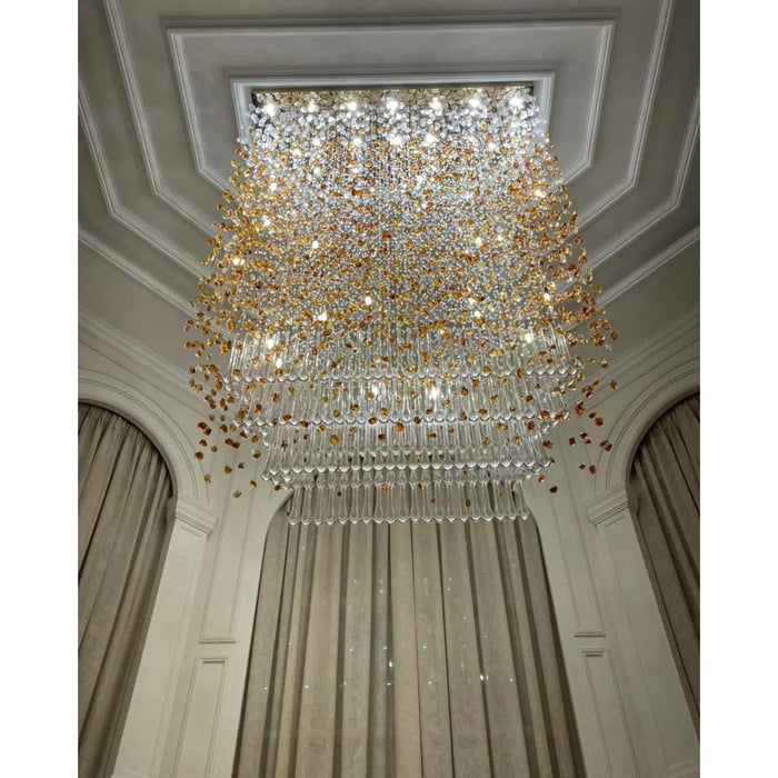 Rainfall Glass Gem Stone Chandelier